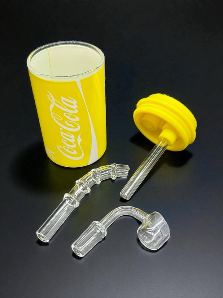 Yellow Coca-Cola Can Mini Da... | Shop Dab Rigs on GlassPass
