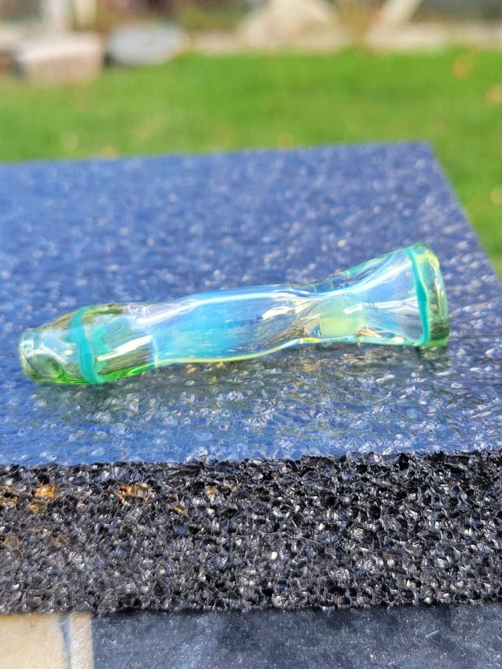 Fumed chillum aqua sublime | Shop Chillums on GlassPass