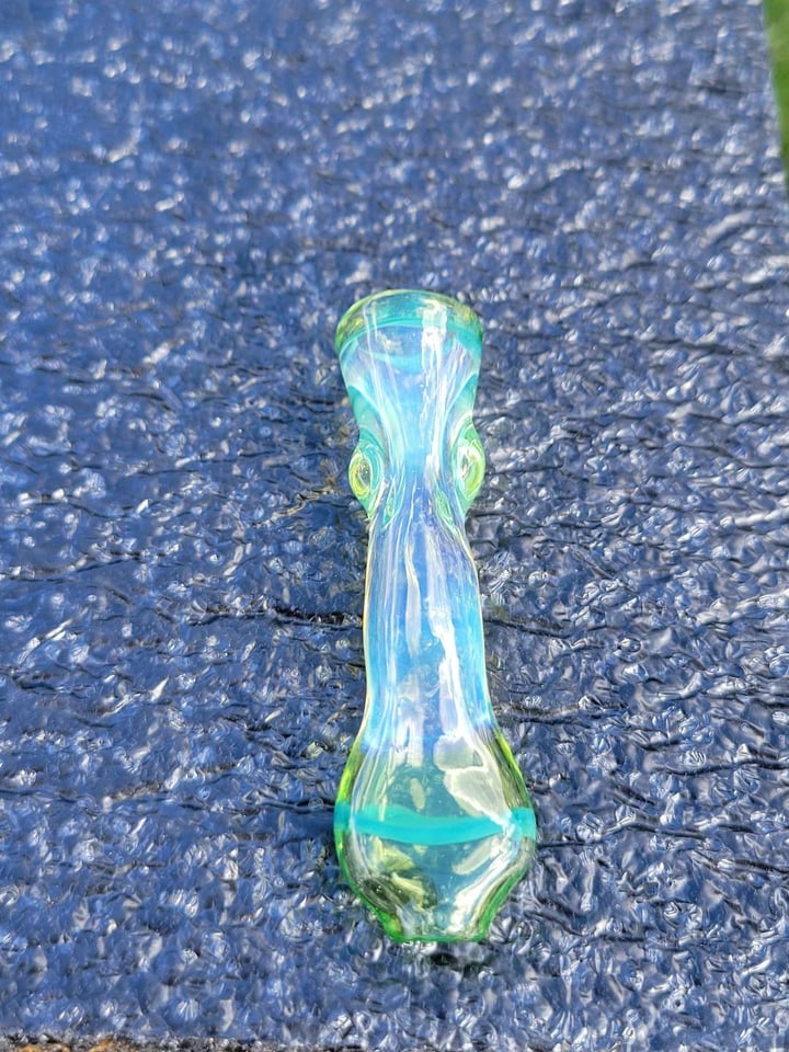Fumed chillum aqua sublime | Shop Chillums on GlassPass