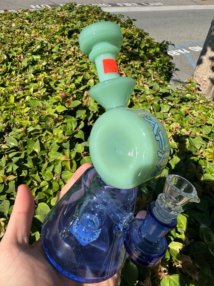 Alien flower monkey rig blue | Shop Dab Rigs on GlassPass