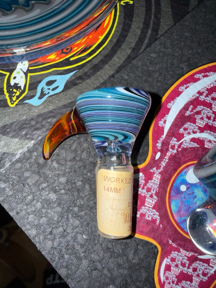 Worked 14mm 1 Hole Slide | Shop Slides on GlassPass