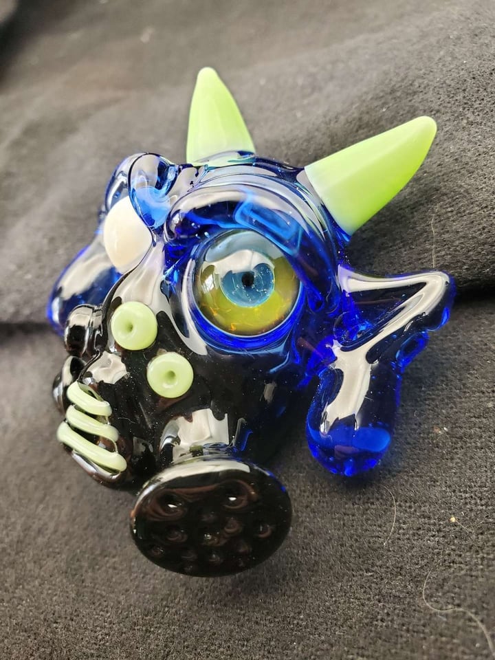 Gas mask demon | Shop Glass Dimensionz on GlassPass
