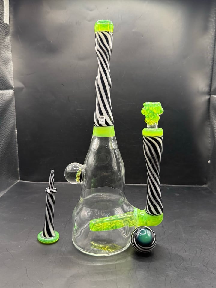 10.5” Zebra Swirl, UV accents... | Shop Mustard on GlassPass