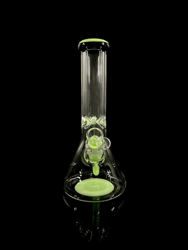 12” Slime Green & Black Beaker | Shop Beakers on GlassPass