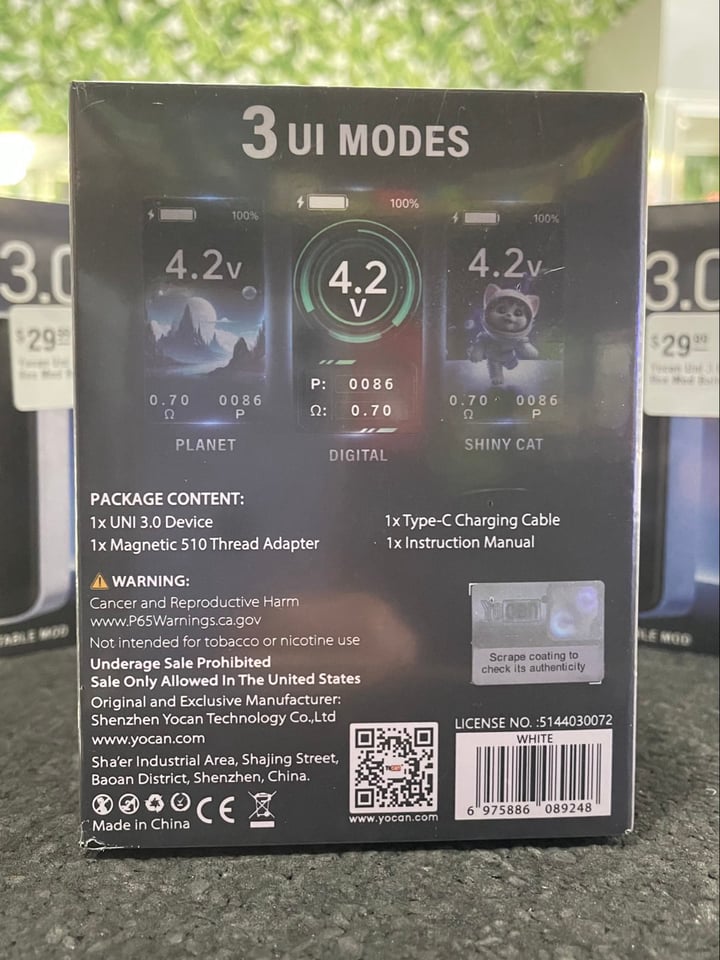 Uni 3.0 Box Mod 510... | Shop Vape Accessories on GlassPass