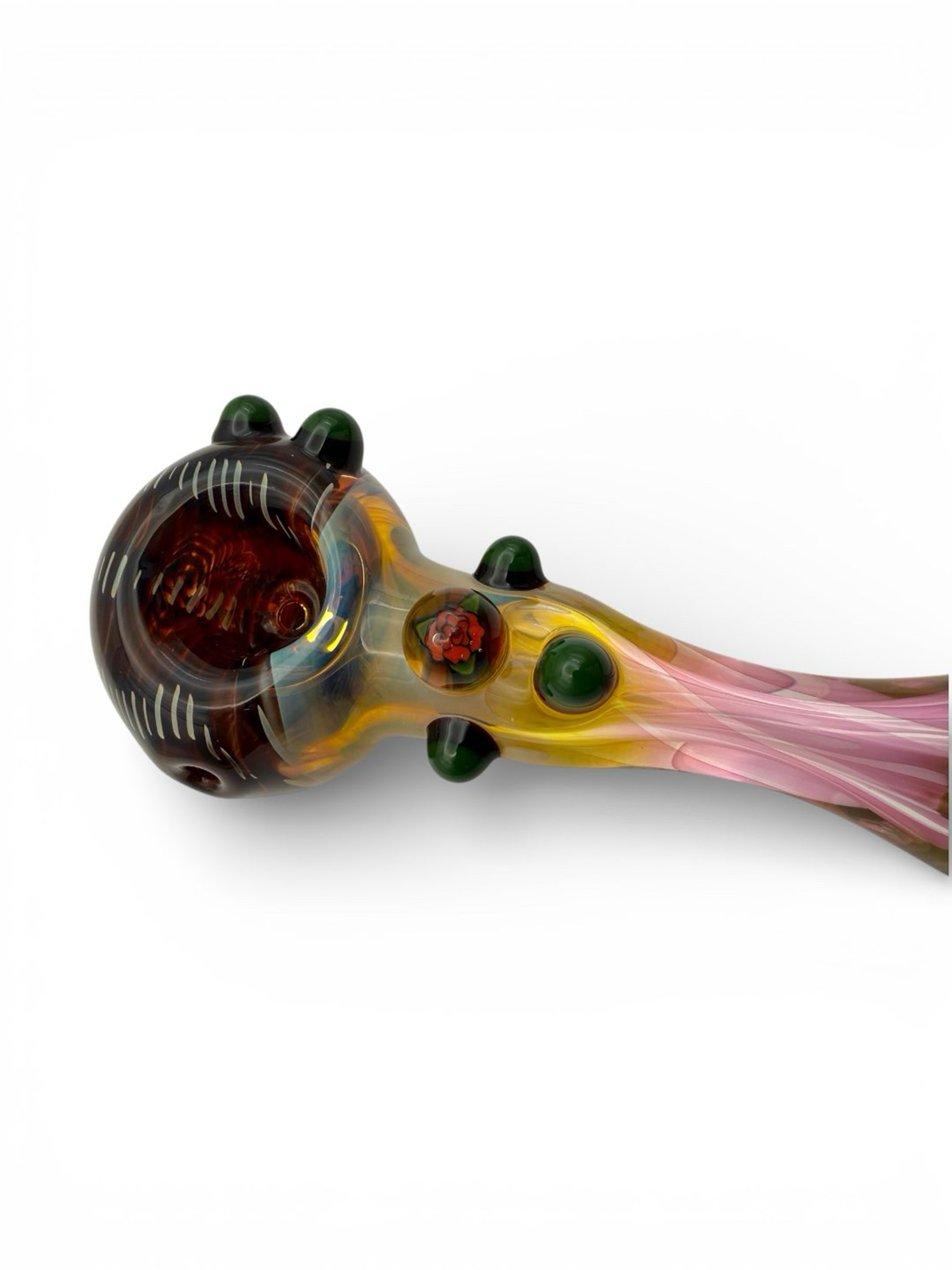 4.5” Fumed Handpipe with Rose | Shop Spoons on GlassPass