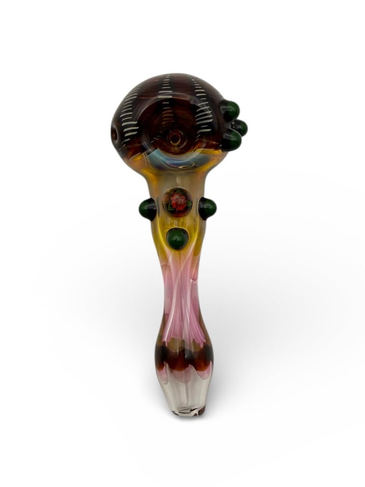 4.5” Fumed Handpipe with Rose | Shop Spoons on GlassPass