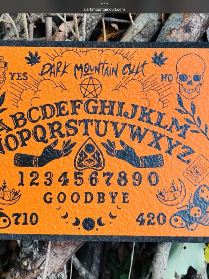 Orange ouija board by dark moun... | Shop Mats on GlassPass
