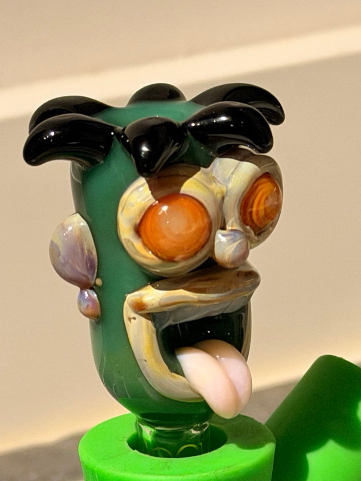 Heady Hand-Blown Character Bowl... | Shop Bongs on GlassPass