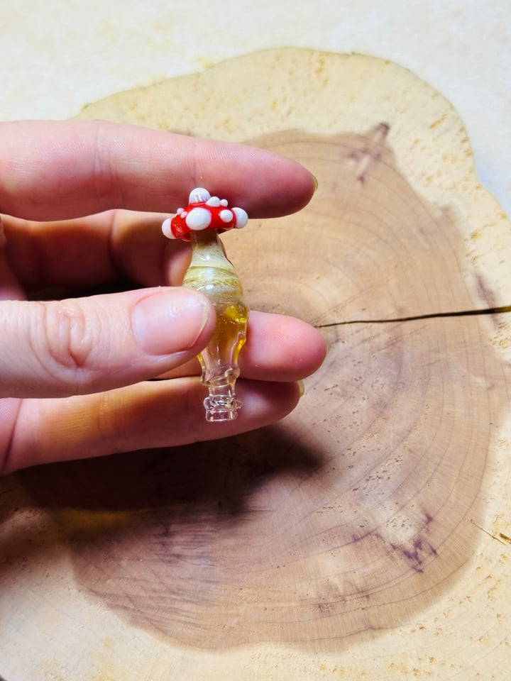 Red mushroom joystick 3... | Shop Saramac glass on GlassPass