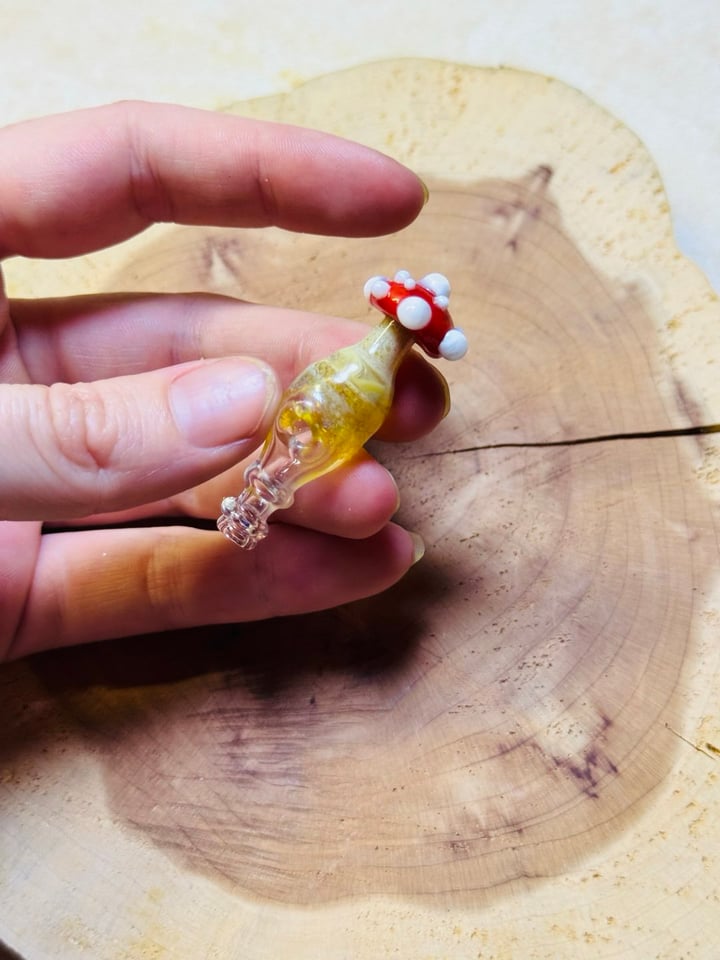 Red mushroom joystick 3... | Shop Saramac glass on GlassPass