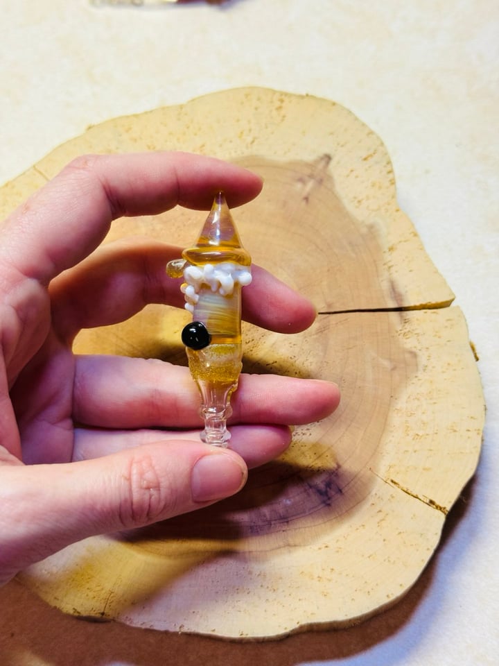 Ns yellow gnome joystic... | Shop Saramac glass on GlassPass