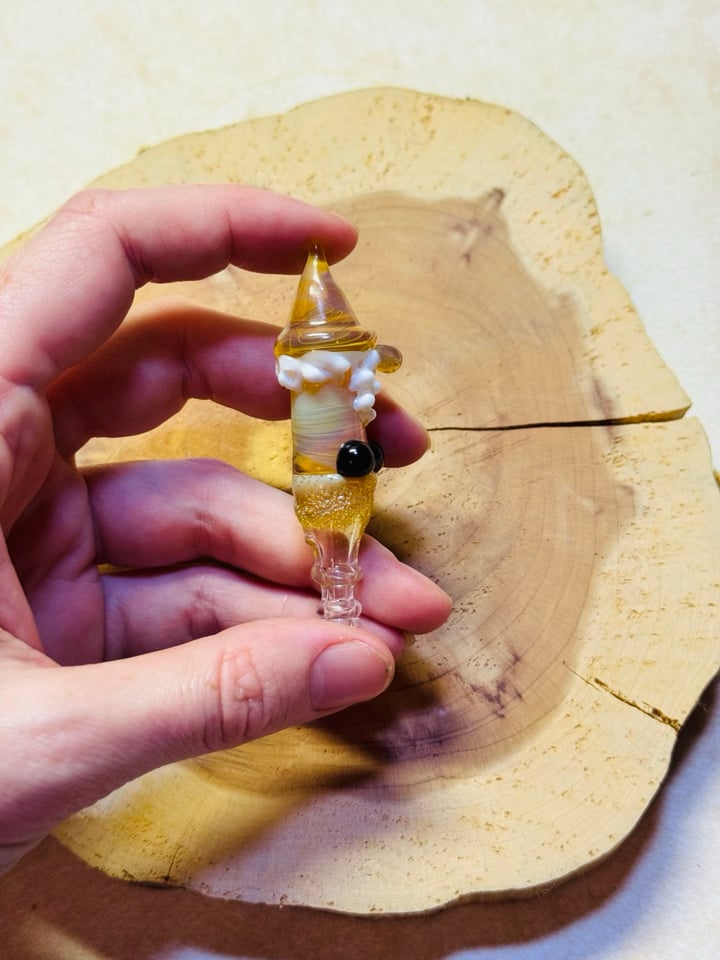 Ns yellow gnome joystic... | Shop Saramac glass on GlassPass