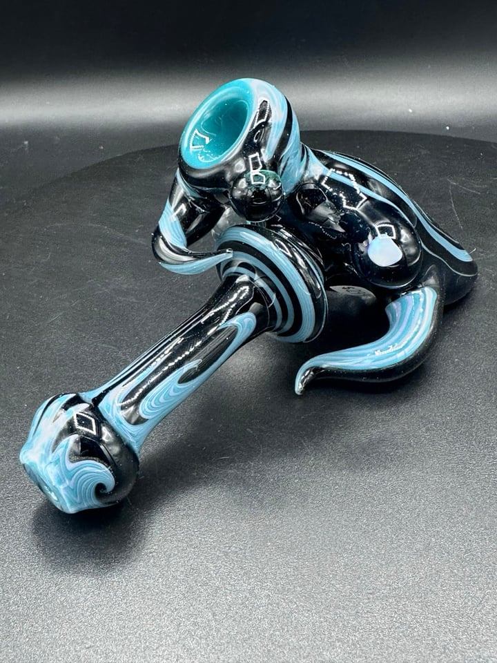 Blue Black Wig Wag Hammer | Shop Hammer Pipes on GlassPass