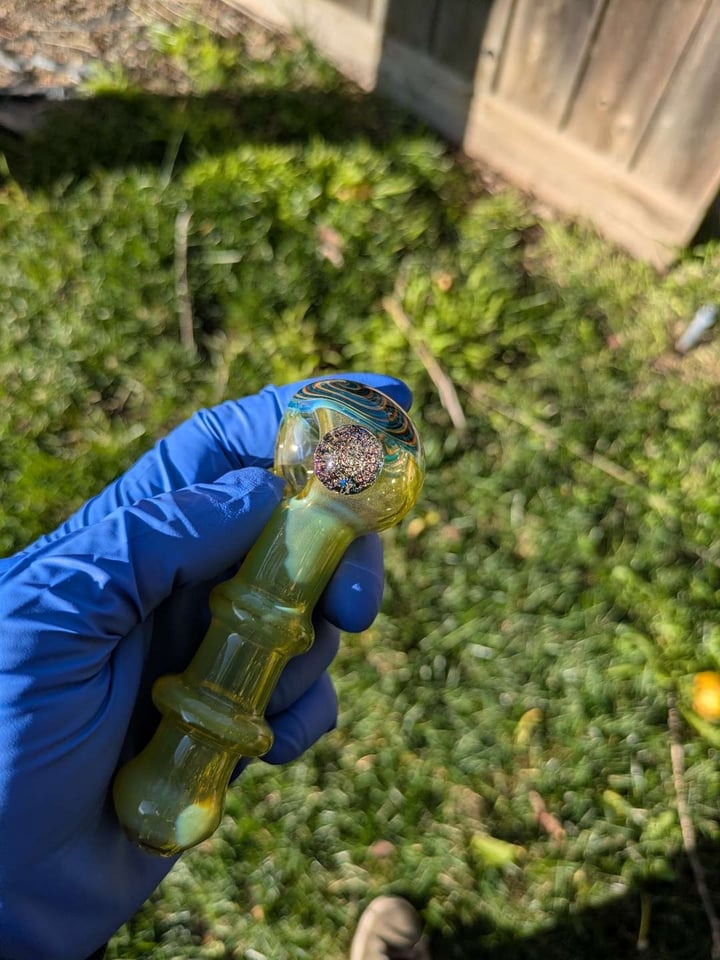 Ghost lime spoon with worked cap | Shop Spoons on GlassPass