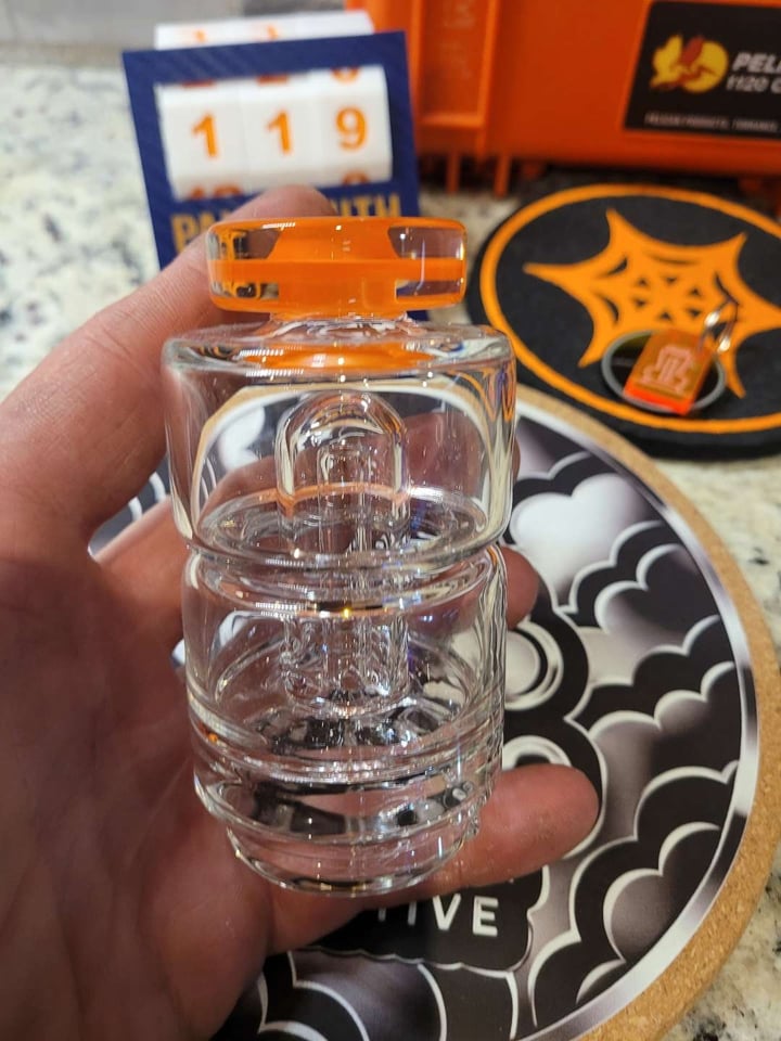 Orange spider with case | Shop Spiders Glass on GlassPass