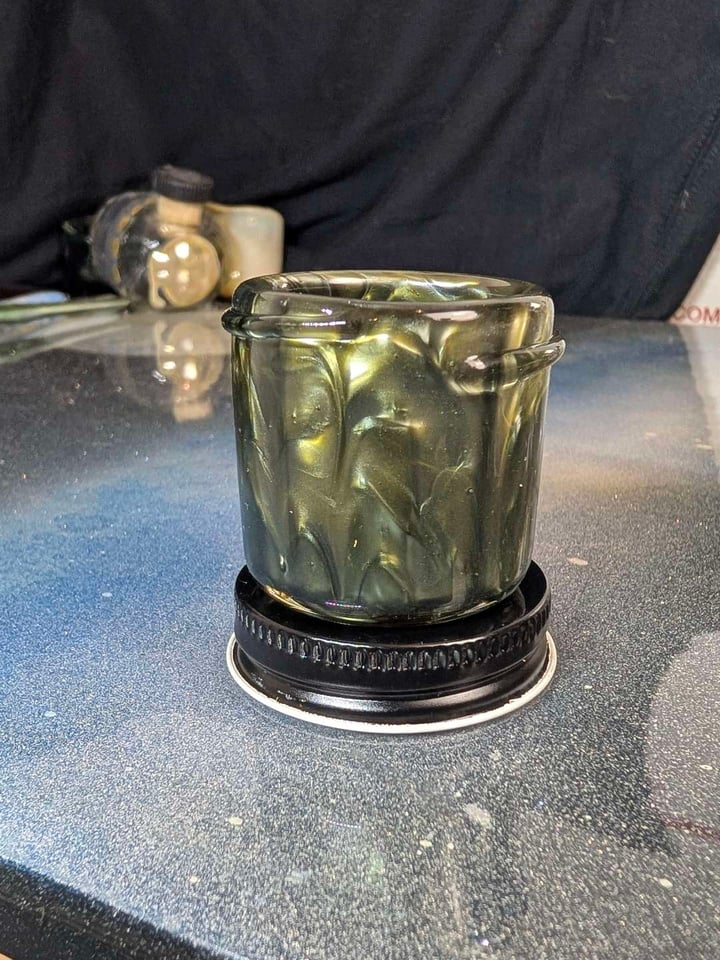 Sage Pearl swirl jar | Shop Jars on GlassPass