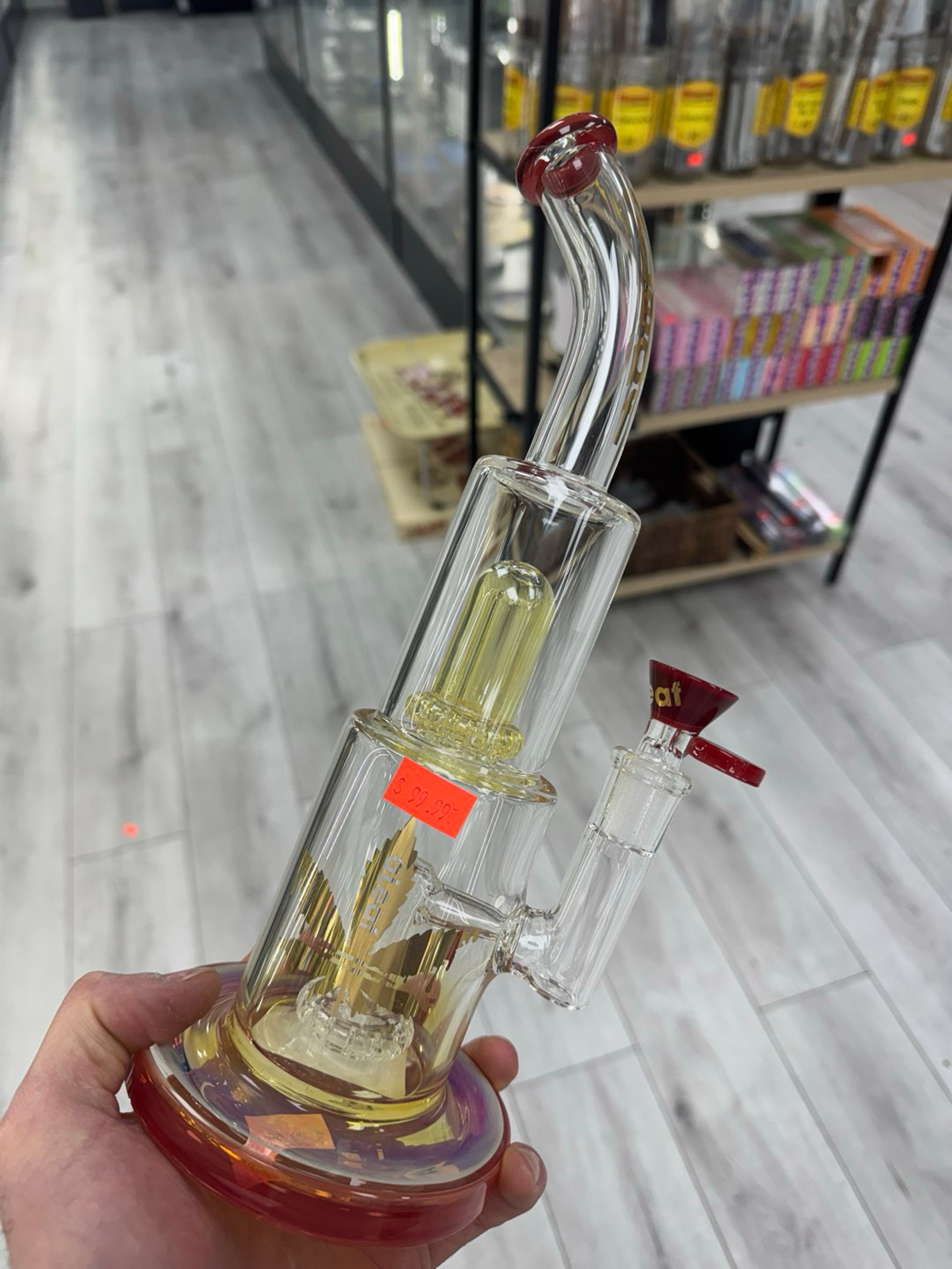 Aleaf double perc dab rig red | Shop Dab Rigs on GlassPass