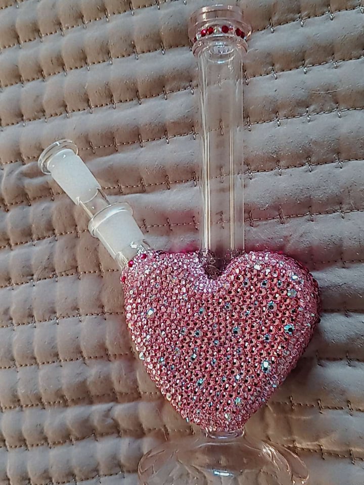 Heart shaped water bong blinged... | Shop Bongs on GlassPass