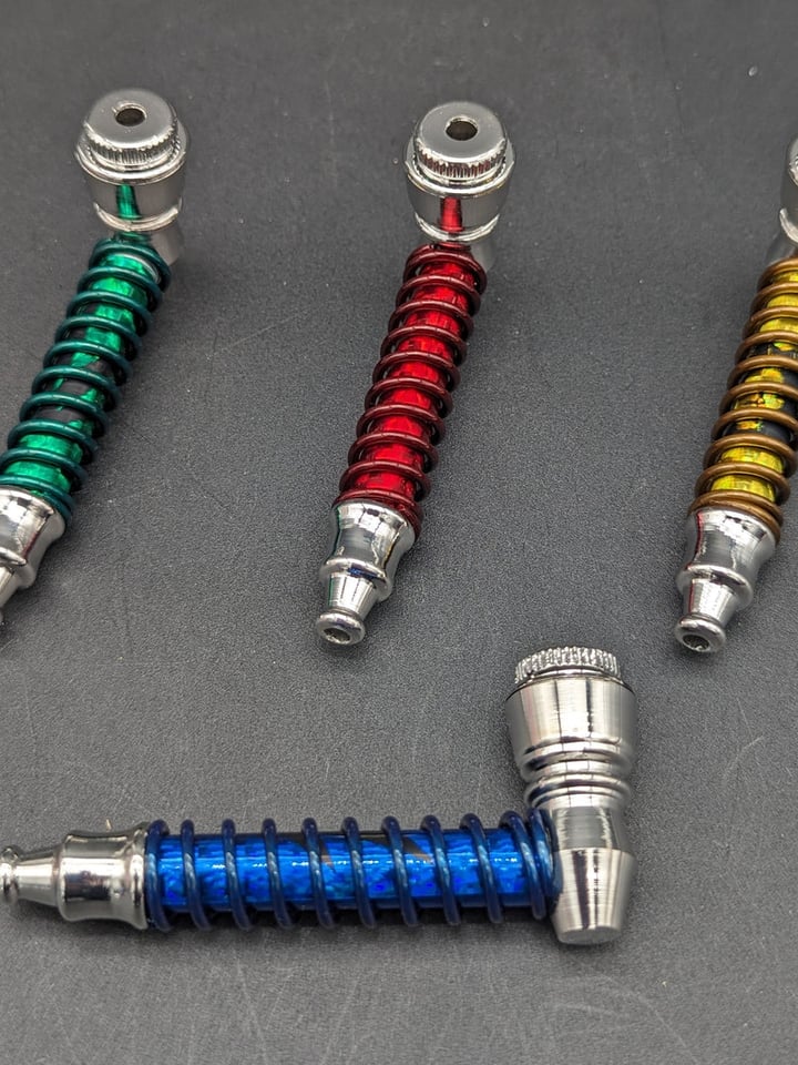 METAL COILED HAND PIPES W/... | Shop Dry Pipes on GlassPass