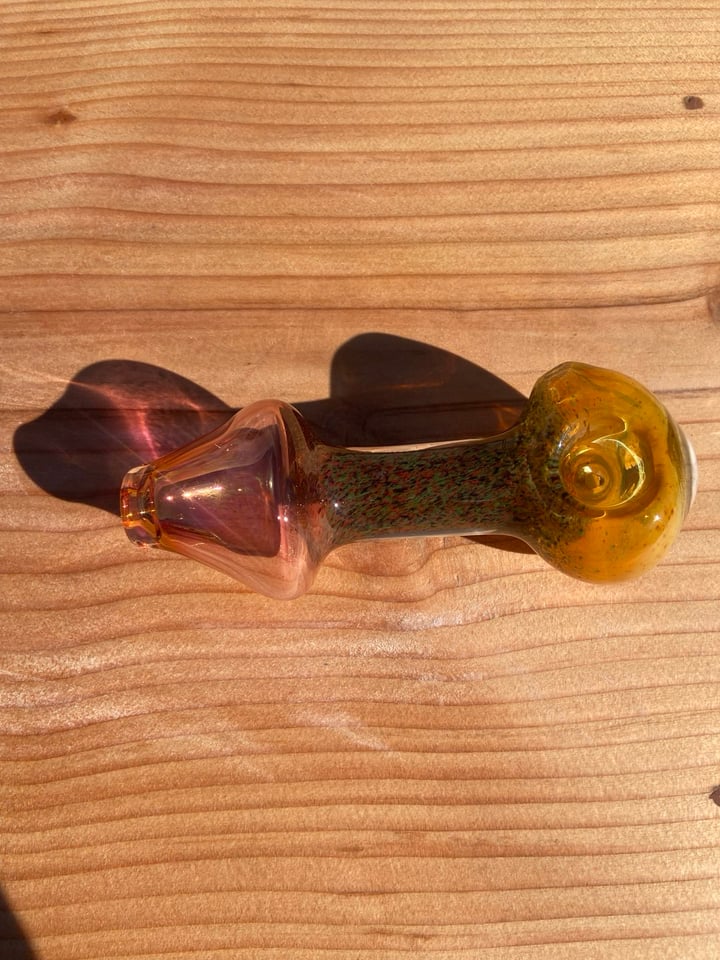 Mushroom Glass Pipe Gold and s... | Shop Spoons on GlassPass