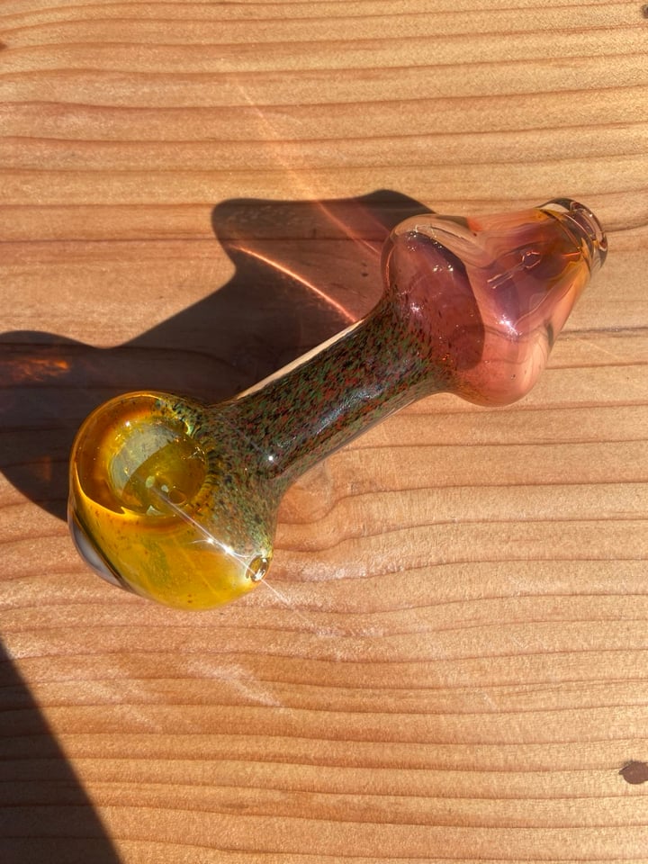 Mushroom Glass Pipe Gold and s... | Shop Spoons on GlassPass