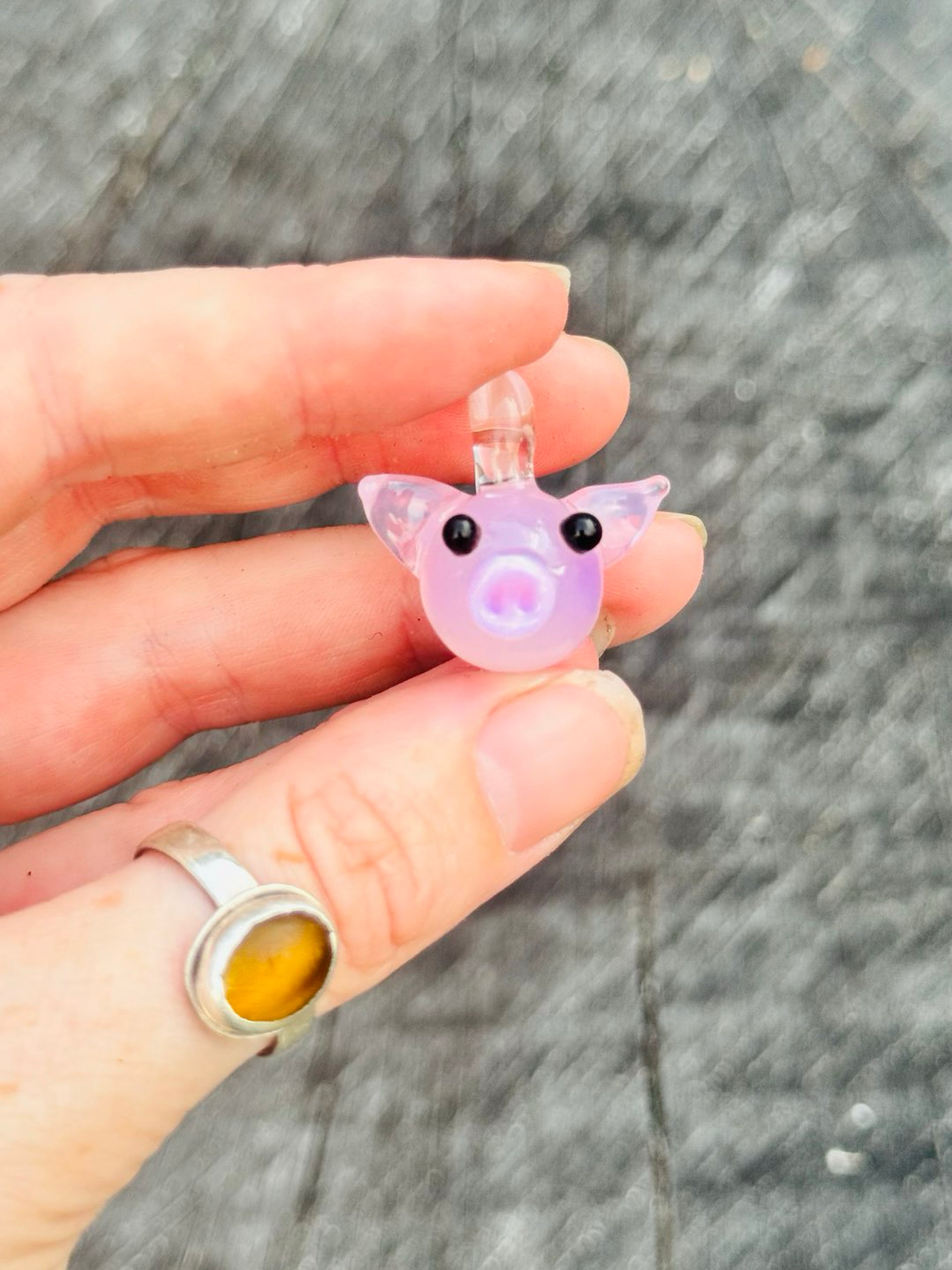 Pig head pendant | Shop Saramac glass on GlassPass