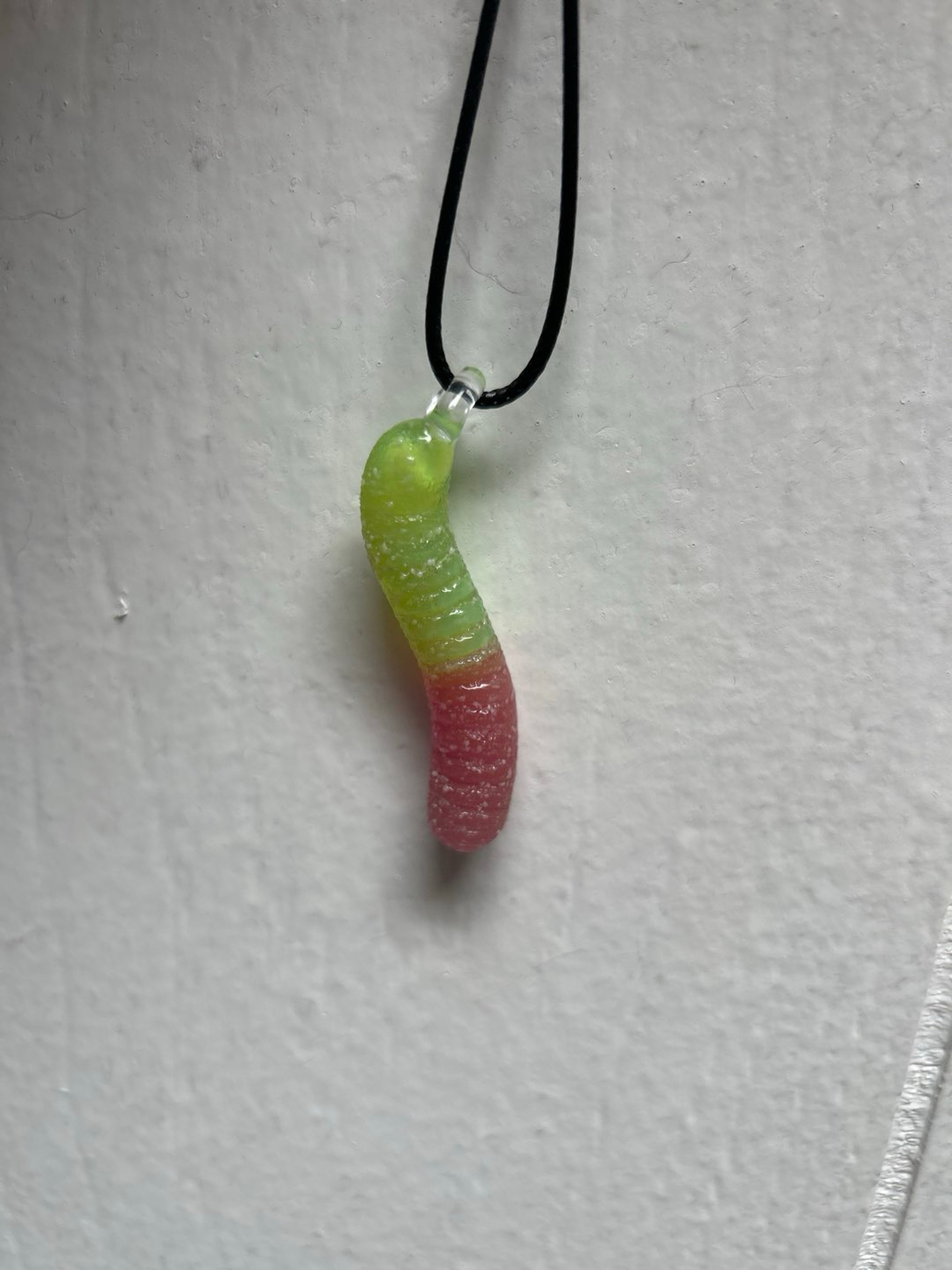 Gummy worm pendant | Shop Emperial Glass on GlassPass