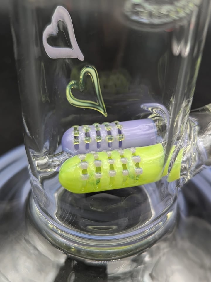 2K GLASS DUAL COLOR HEAR... | Shop 2k Glass Art on GlassPass