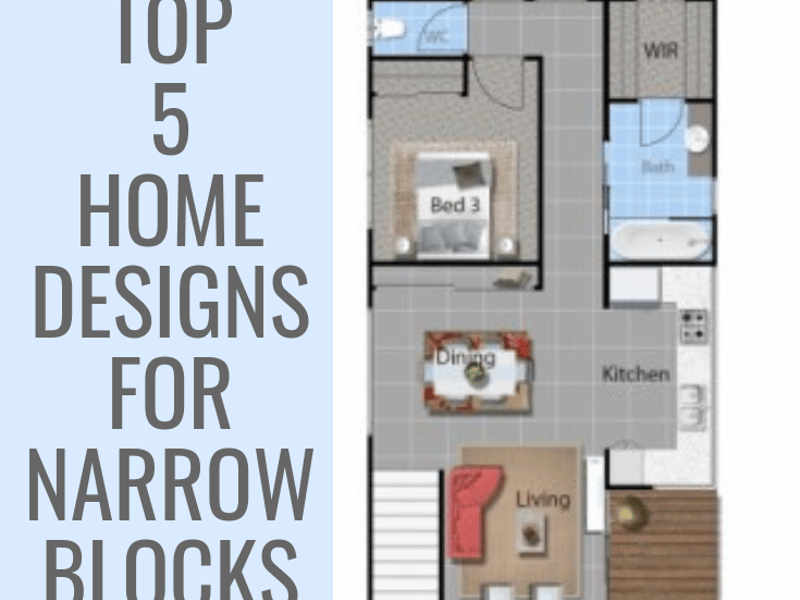 Home designs for narrow blocks- Top 5 house plans