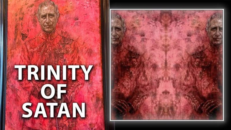 TRINITY OF SATAN: King Charles III’s Official Portrait Is Clearly Demonic