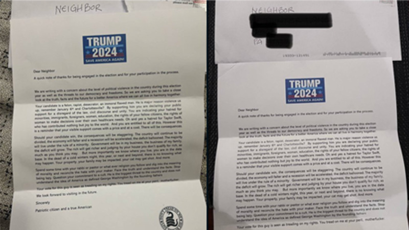 Pennsylvania Trump Supporters Begin Receiving Threatening Letters in ...