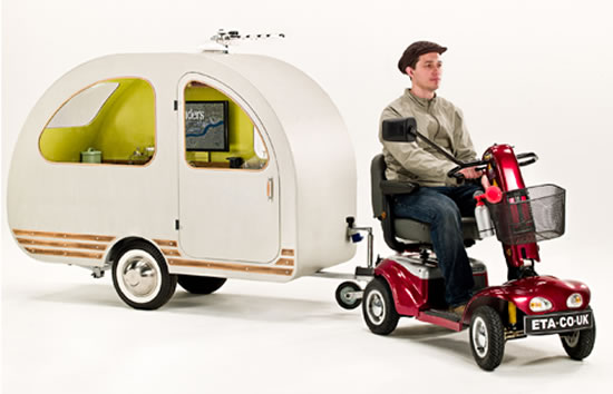 QTvan, the world's smallest caravan comes with a bed, TV and drinks ...