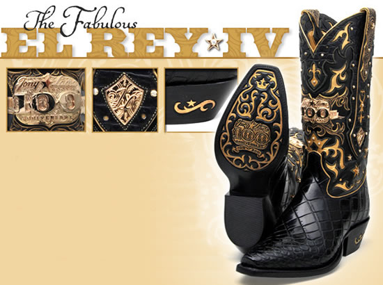 Diamond and Gold studded Tony Lama cowboy bling boots are the most ...