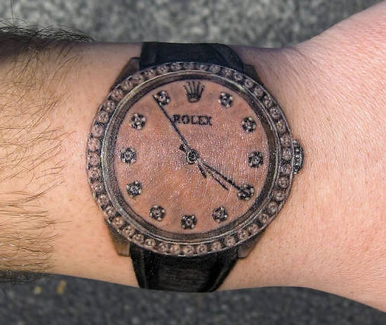 A diamond dialed Rolex tattoo lets time stand still on your wrist ...