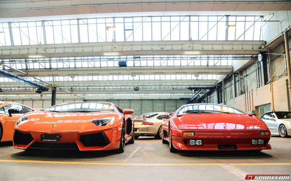 A peak inside a garage packed with 1100 sports, luxury and classic cars ...