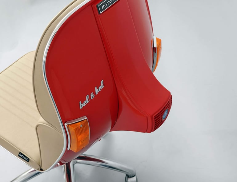 Vespa scooters get a new life as smart office chairs - Luxurylaunches