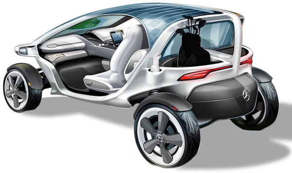 Mercedes-Benz unveils a high-tech golf cart concept for the future ...