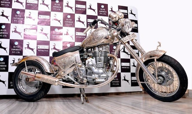 World’s first silver motorcycle worth $164,000 showcased in India ...