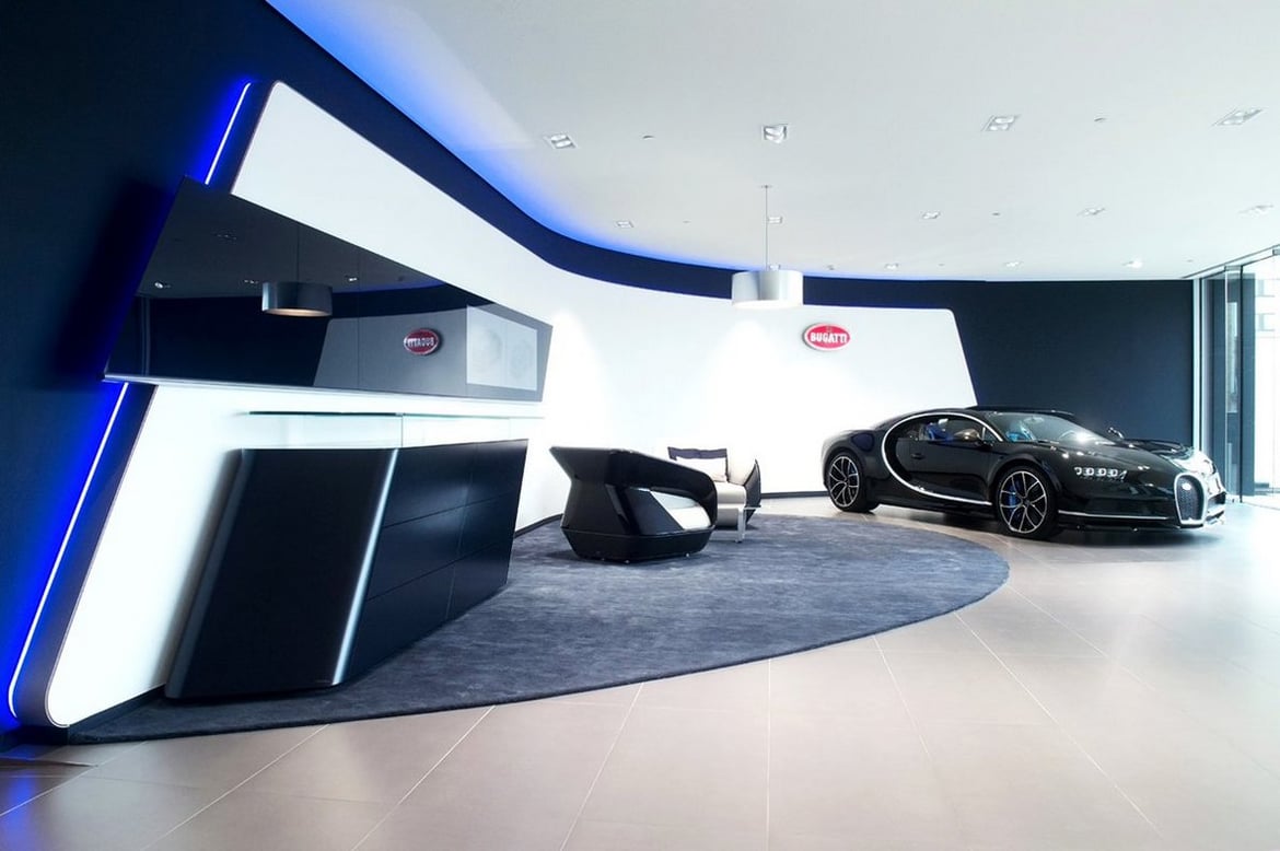 Inside the largest Bugatti showroom in Europe - Luxurylaunches
