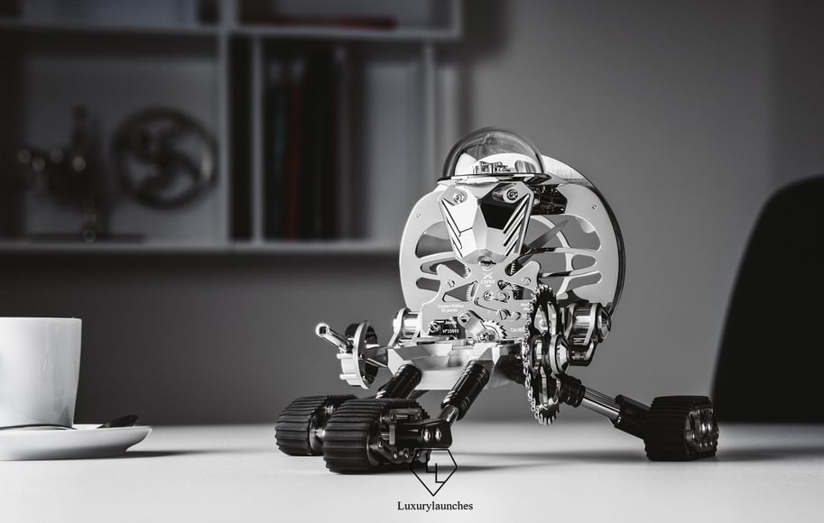 Costing $22,700 this robot clock is a cross between Mad Max and a ...