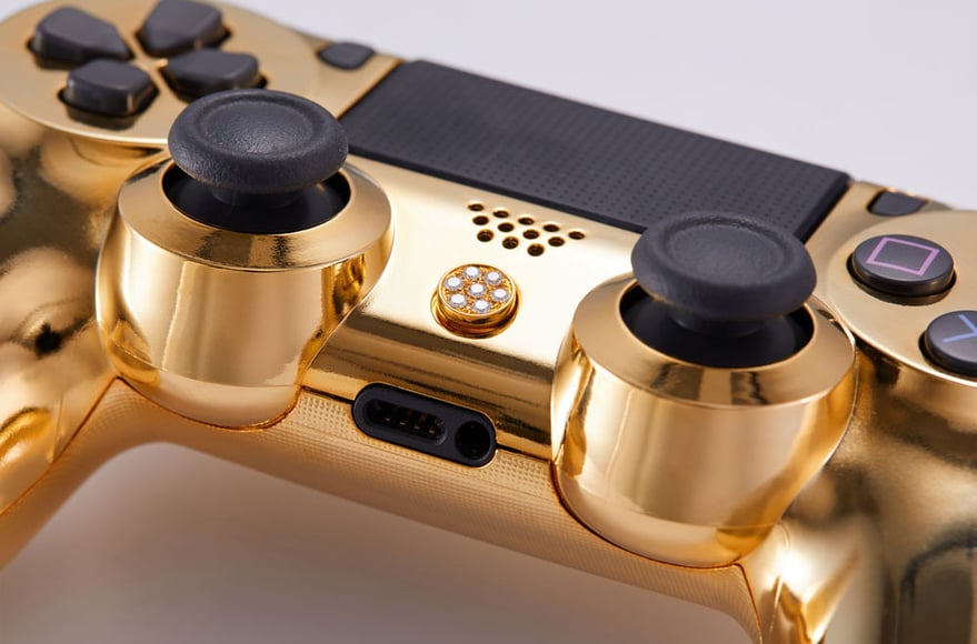 But why? - A 24 karat gold-plated diamond studded Playstation ...