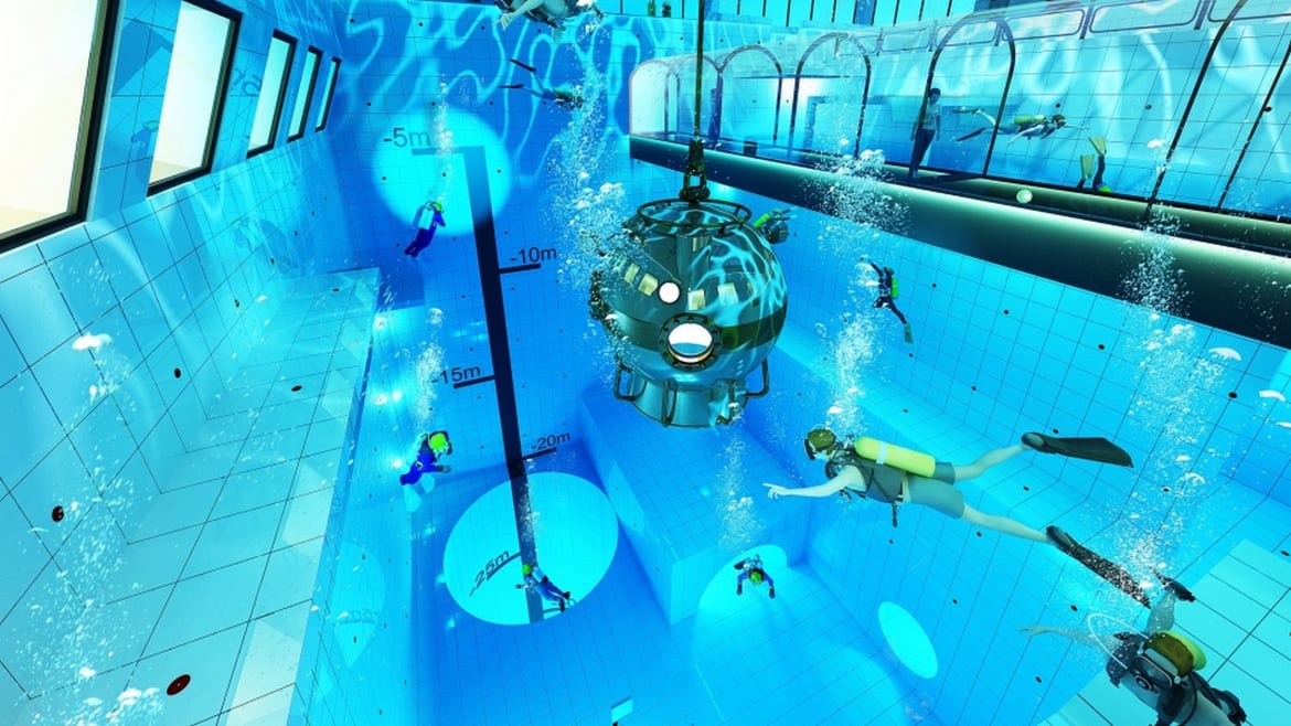 Scary and how - Take a look inside the world's deepest swimming pool ...