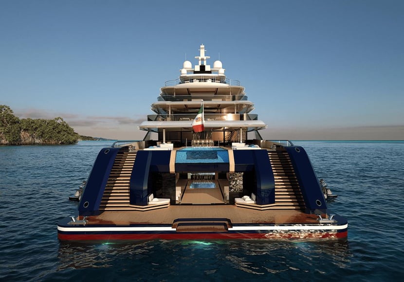 Columbus Yachts has revealed a 120-meter gigayacht project with a ...