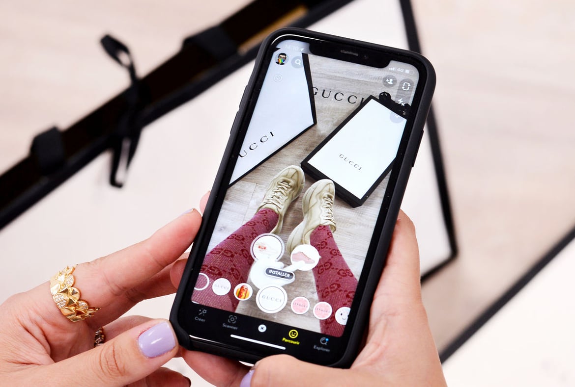 Gucci teams with Snapchat for AR filter that allows users to try and ...