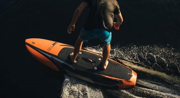 Powered by an electric-jet this surfboard is like the Tesla Roadster of ...