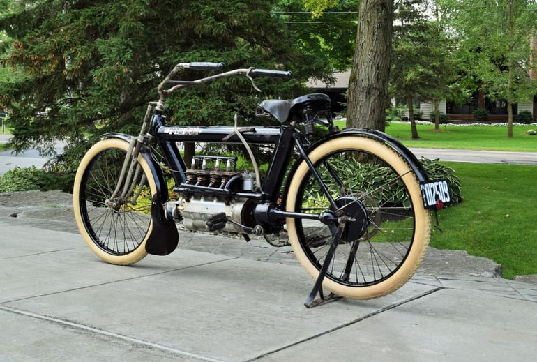 This 109-year-old motorcycle which was preserved in its original ...