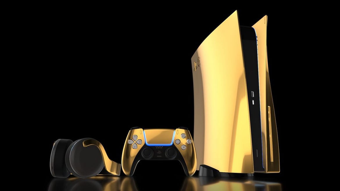 This British company is selling a 24-Carat gold-plated Sony Playstation ...