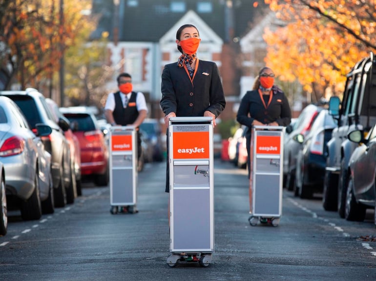 In a world's first Easyjet launches home delivery trolley service which ...