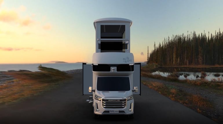The mother of all RV's - This smart Chinese RV has a front balcony you ...